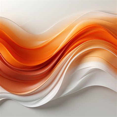 Premium Photo Orange And White Flowing Waves