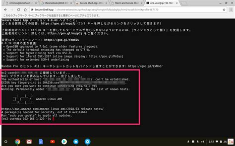 【モード別】chromebookでec2にsshする2つの方法 Developersio