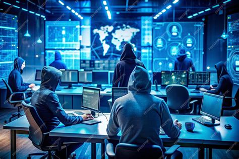 Hackers Lair Cybercrime And Cyberattack Planning Premium Ai Generated