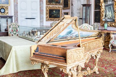 Luxury Old Concert Hall With Vintage Piano Retro Organ Classical