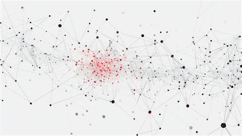 Abstract Network Connections With Red Nodes On White Background Stock Image Image Of Complex