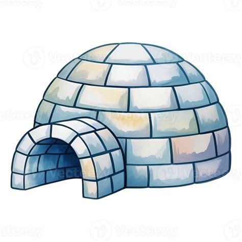 A Traditional Igloo Made Of Stacked Ice Blocks 71405497 Png
