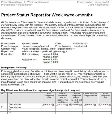 30 Professional Weekly Status Report Templates In Pdf And Word