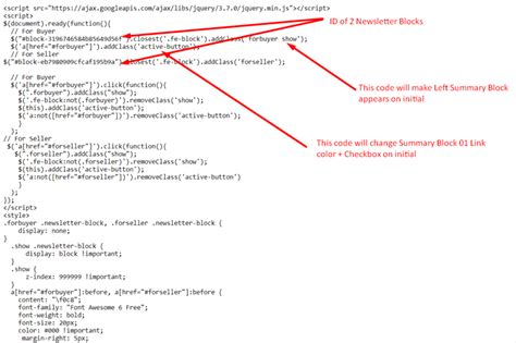 click checkbox show newsletter summary block
