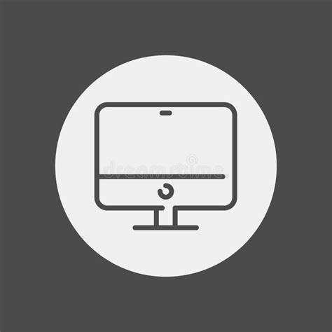 Desktop Vector Icon Sign Symbol Stock Vector Illustration Of Monitor Equipment 124134821