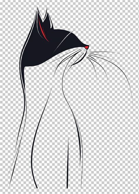 Cat Minimalist Stylized Cat Art Illustration Png Clipart Black Cat Minimalist Elegant