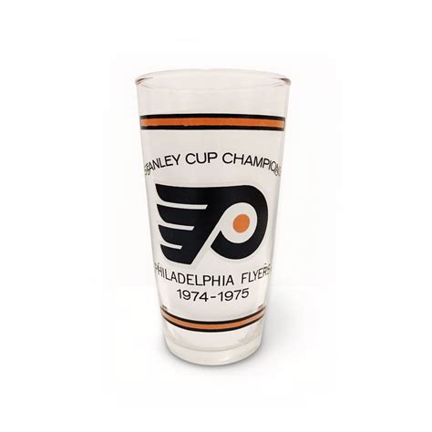 Philadelphia Flyers Vintage 1974 1975 Stanley Cup Champions Cup Glass
