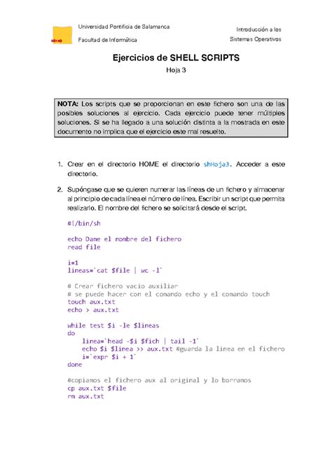 3 Solucion Ejercicios Shell Scripts Facultad De Informática Sistemas Operativos Ejercicios De