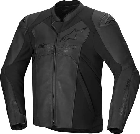 Alpinestars Faster V3 Jacket Black Black Mens Leather Motorcycle