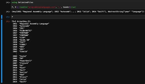 Undefvarerror Readcsv Not Defined New To Julia Julia Programming Language
