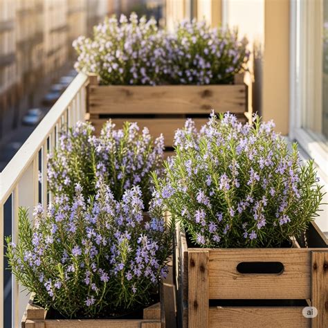 Grow Woody Rosemary In Wooden Crate Planters Outdoors Home Garden Tips