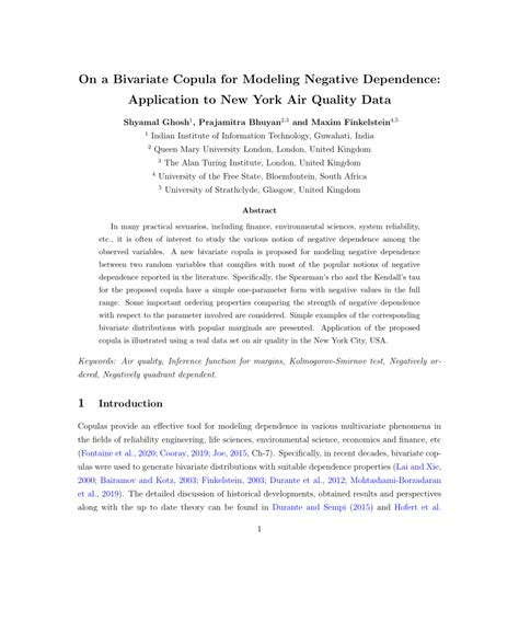 Pdf On A Bivariate Copula For Modeling Negative Dependence