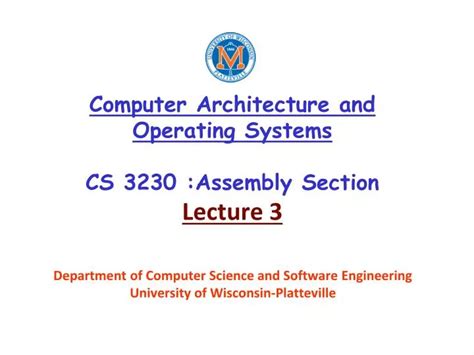 PPT Computer Architecture And Operating Systems CS Assembly Section Lecture PowerPoint