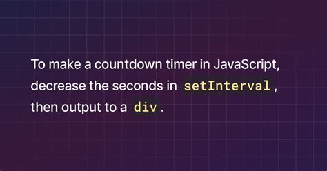 Building A Timer Using Javascript A Step By Step Guide