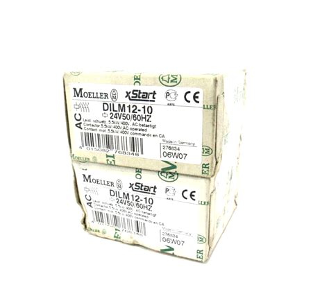 Lot Of 2 New Moeller Dilm12 10 Contactors 24v50 60hz Dilm1210 Sb
