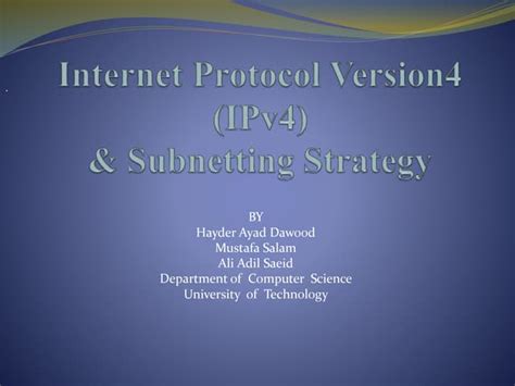 Ip Addressing And Subnetting Ppt Pptx