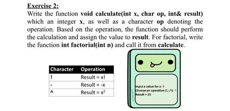 solved exercise 2 write the function void calculate int x