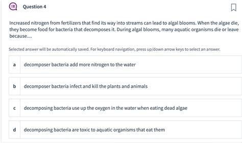 Solved Increased Nitrogen From Fertilizers That Find Its Way