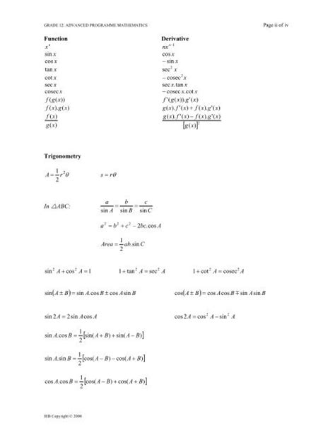 Grade 12 Advanced Progra