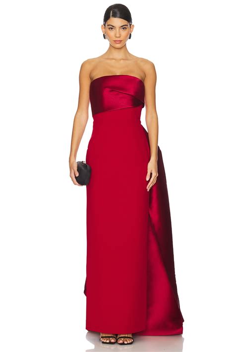 Solace London Kinsley Maxi Dress In Ruby Revolve
