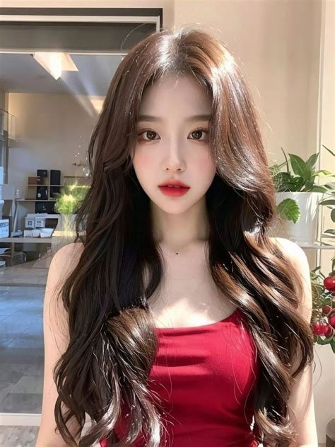 9 Cute Korean Hairstyles For Girls ไอเดียทรงผม ไอเดียการตัดผม ทรงผม