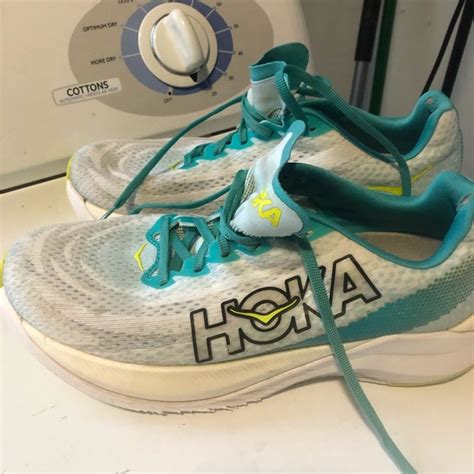 Hoka Shoes Hoka Mach X Teal And White Sneakers Poshmark
