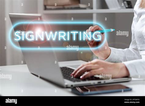 Text Caption Presenting Signwriting Internet Concept Any Type Of Clear