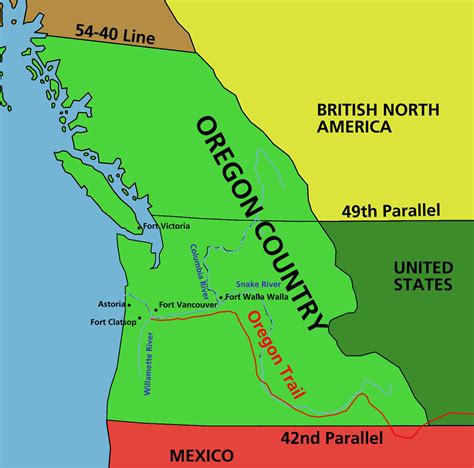 Where Is The Oregon Territory On The Map At Raymond Stucky Blog