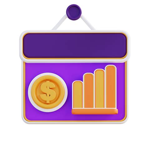 3d Illustration Financial Graph Presentation 23365105 Png