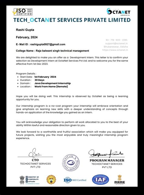 Octanet Services Pvt Ltd Rashi Gupta