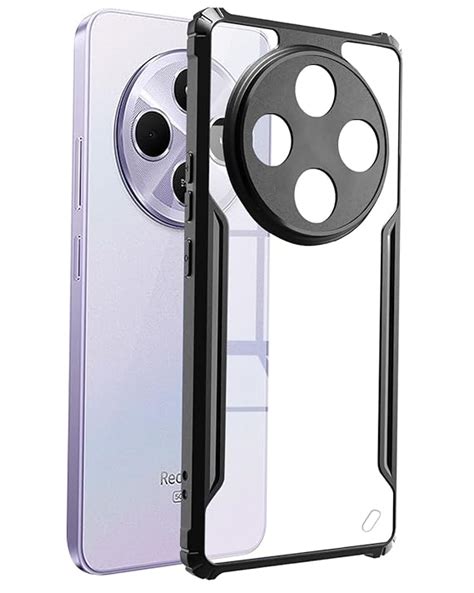 SPAZY CASE Redmi A4 5G Back Cover Transparent Crystal Clear Hard PC Back Case With TPU Bumper