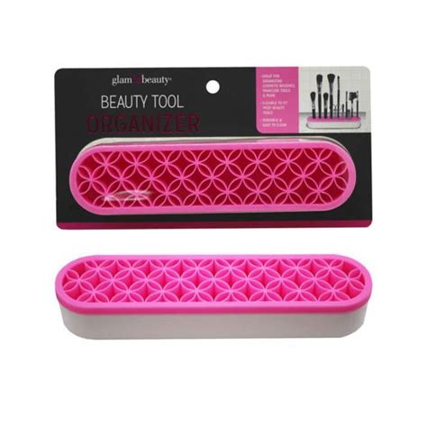 Glam Beauty Silicone Beauty Tool Organizer In Assorted Colors On Clip