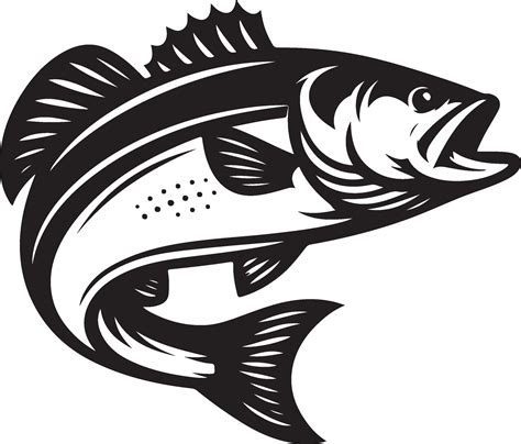 Simple Bass Fish 46439960 Vector Art At Vecteezy