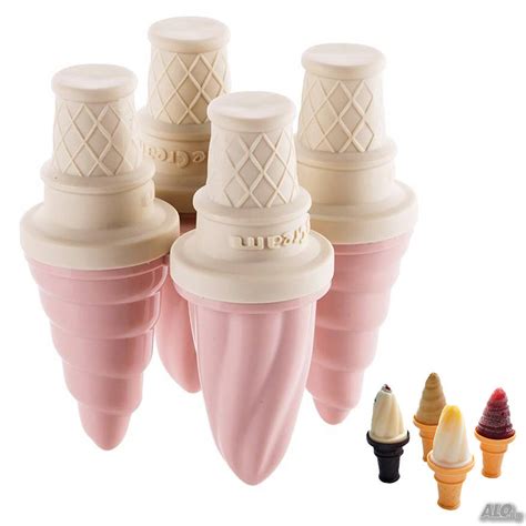1718 Форми за сладолед на клечка Ice Cream 4 гнезда Съдове Сервизи Прибори Добрич К