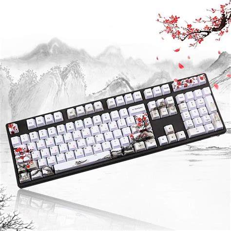 Buy Rubber Keycaps Set 110 Keys Pbt Keycap Anti Slip Texture Dye