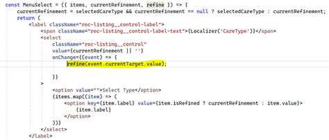 React InstantSearch Combining Refinement List And Menu Select Filters