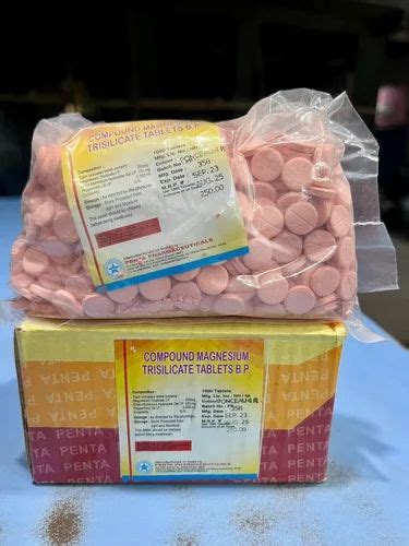 Compound Magnesium Trisilicate Tablets Packaging Type Box Grade