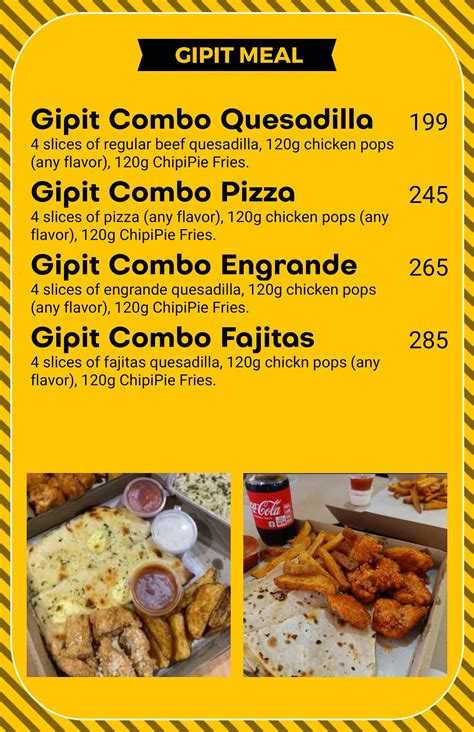 Updated Menu 🥰🍕👌 Chipipie Pizza House Mabiga Mabalacat Facebook