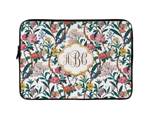 Personalized Laptop Sleeve Monogram Macbook Air Sleeve Inch Laptop Sleeve Inch In
