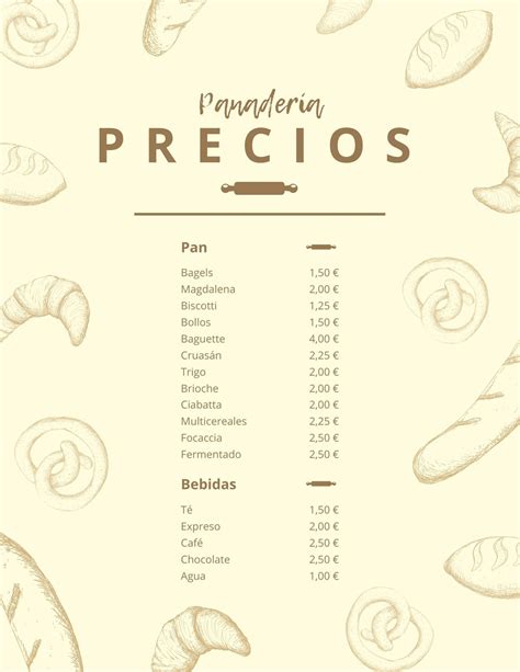 Plantillas Para Menú De Pastelerías Canva