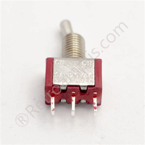 mini toggle switch spdt on on short lever retroamplis
