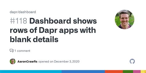 Dashboard Shows Rows Of Dapr Apps With Blank Details · Issue 118