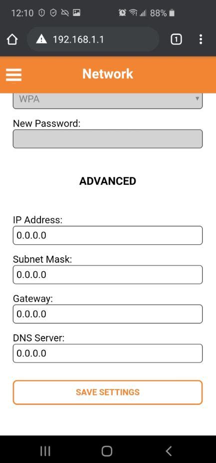 Configure Advanced Network Settings NexSens