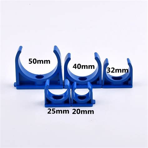 5 20 Pcs 2025324050mm Pvc 파이프 클램프 가든 워터 커넥터 관개 피팅 고정 U 형 티몬