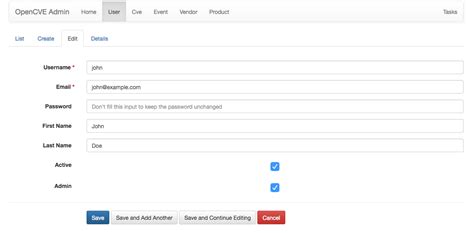 admin opencve documentation