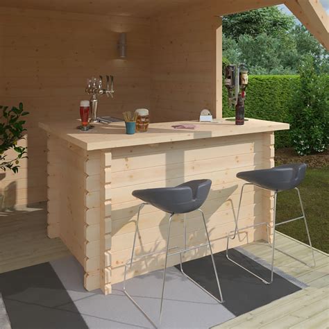 The L Shaped Cabin Bar 44mm Stylish Garden Bar Solution