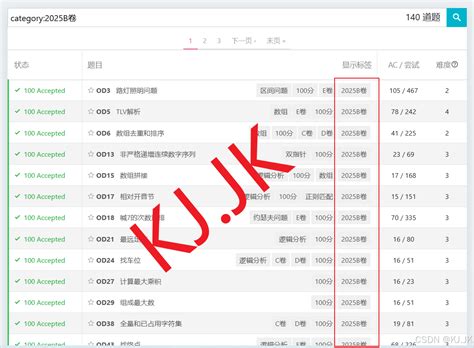 【华为od机试真题 2025b卷】2025华为od机试 B卷目录，三种语言解答，在线oj刷题练习（已更700道）华为od2025b卷 Csdn博客