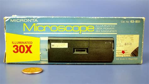 Vintage Micronta Microscope Illuminated W 30x Power And 8x