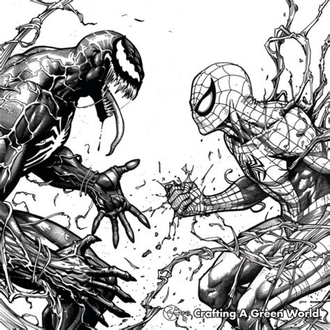 Spiderman And Venom Coloring Pages Free And Printable