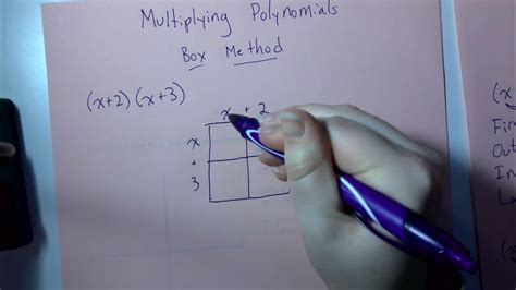Multiplying Polynomials Box Method Youtube